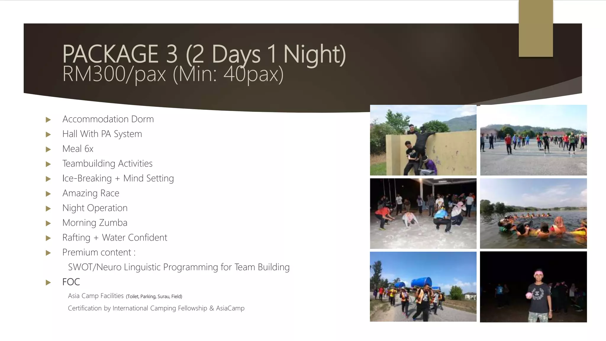 Team building package @asia camp | PPTX