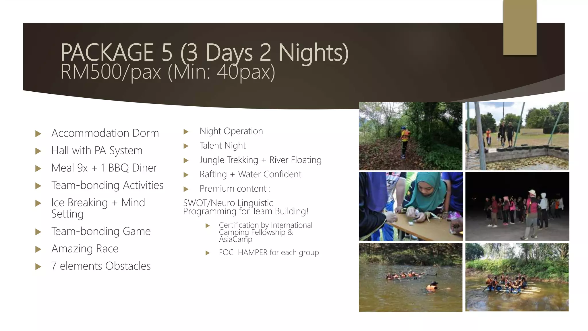 Team building package @asia camp | PPTX