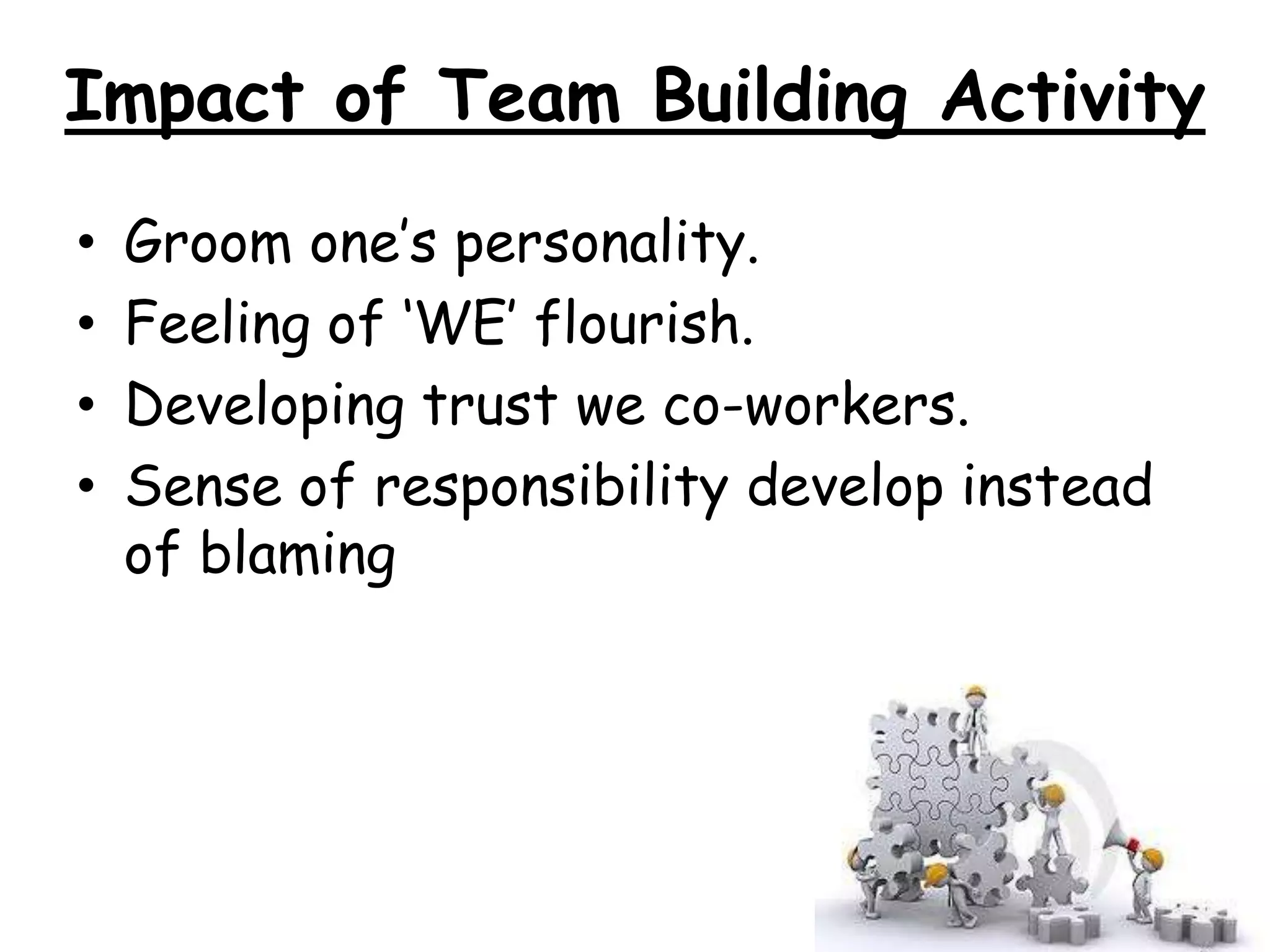 Team building ppt manisha (may & june, 2012) | PPTX