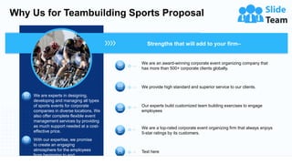 Teambuilding Sports Proposal PowerPoint Presentation Slides | PDF