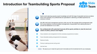 Teambuilding Sports Proposal PowerPoint Presentation Slides | PDF