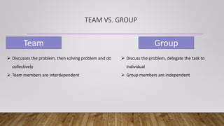 Team building (staff and partnership) | PPTX