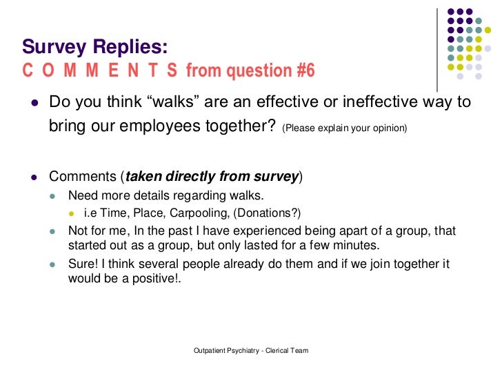 Team Building Survey Results