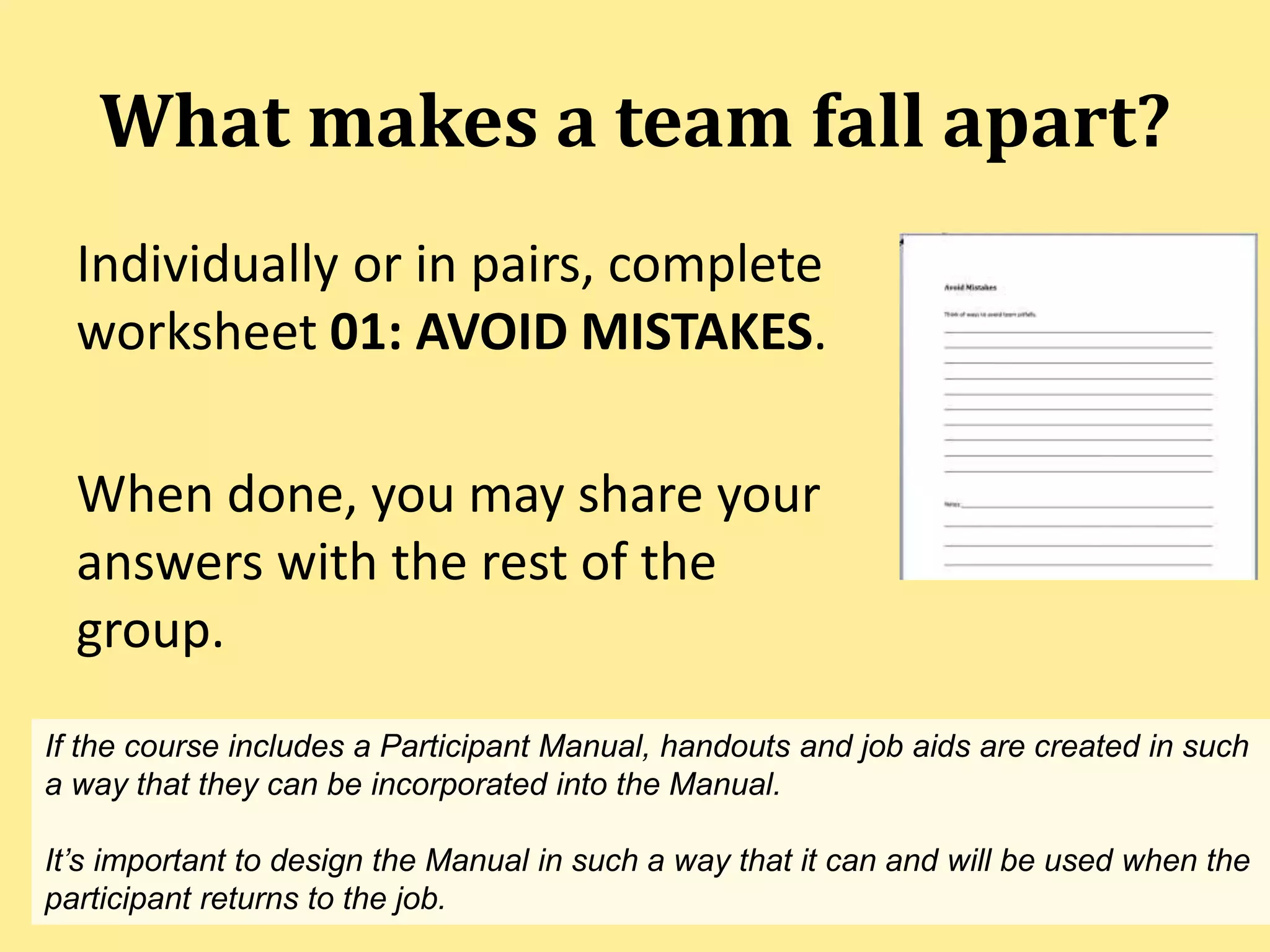 Teambuilding through chemistry example lesson | PPT