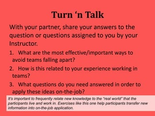 Teambuilding through chemistry example lesson | PPTX