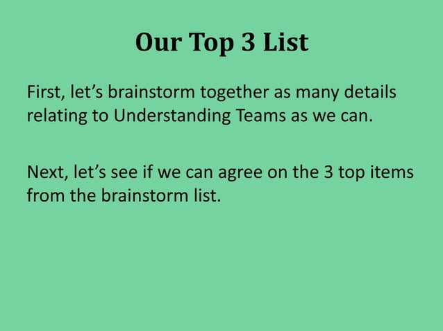 Teambuilding through chemistry example lesson | PPTX