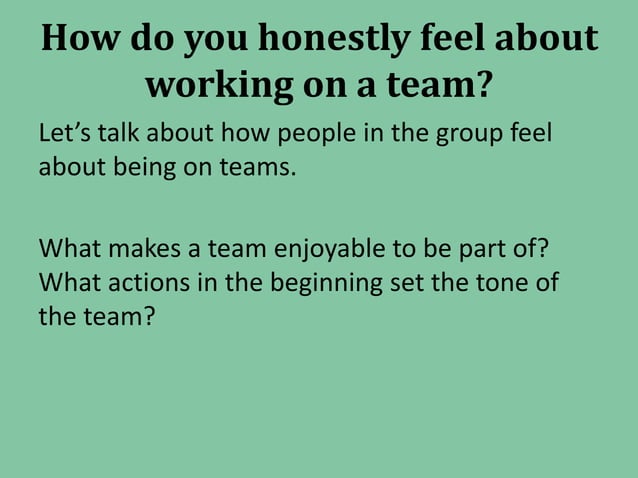 Teambuilding through chemistry example lesson | PPTX