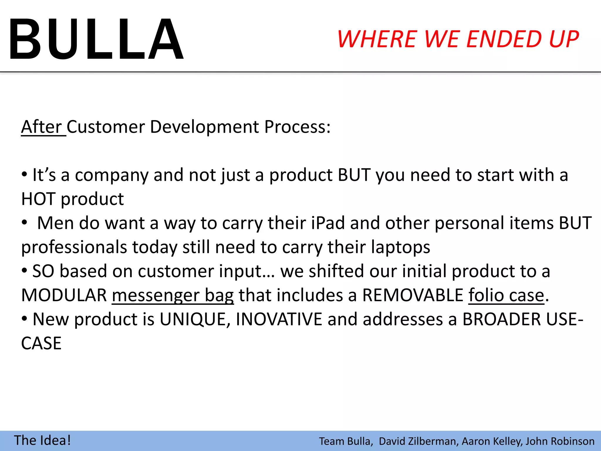 Team bulla final | PPTX