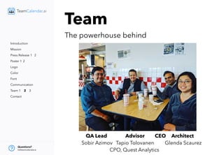 Teamcalendar.AI presskit 1.0 | PDF | Business | Business and Finance