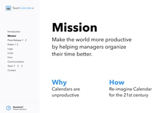 Teamcalendar.AI presskit 1.0 | PDF | Business | Business and Finance
