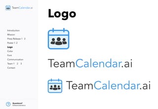 Teamcalendar.AI presskit 1.0 | PDF | Business | Business and Finance