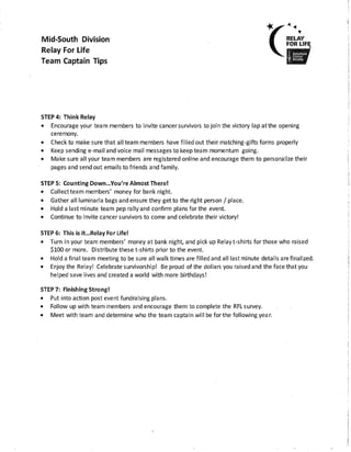 Team Captain University handouts | PDF