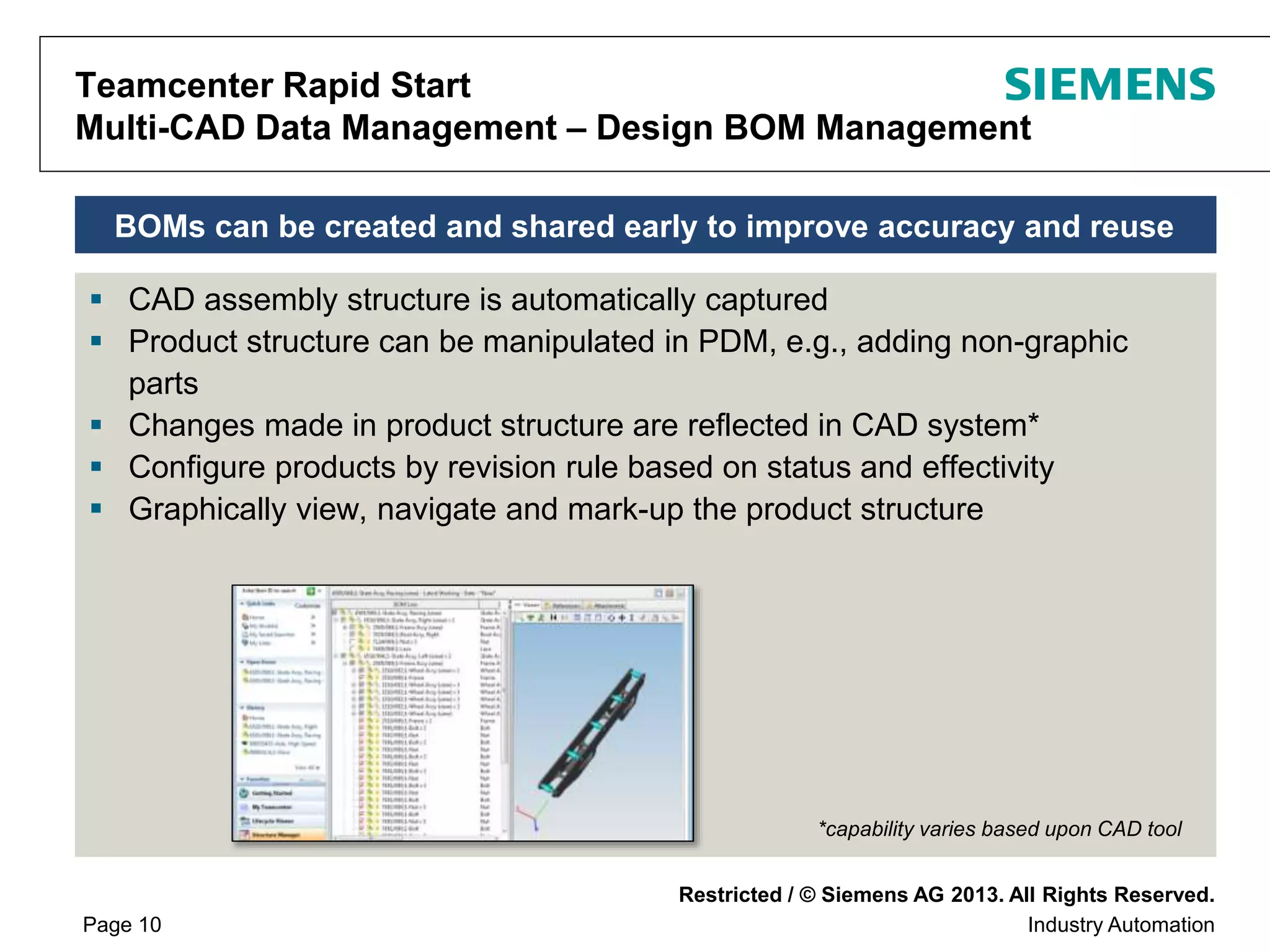 Teamcenter rapid start capabilities and licensing tech transfer | PPTX