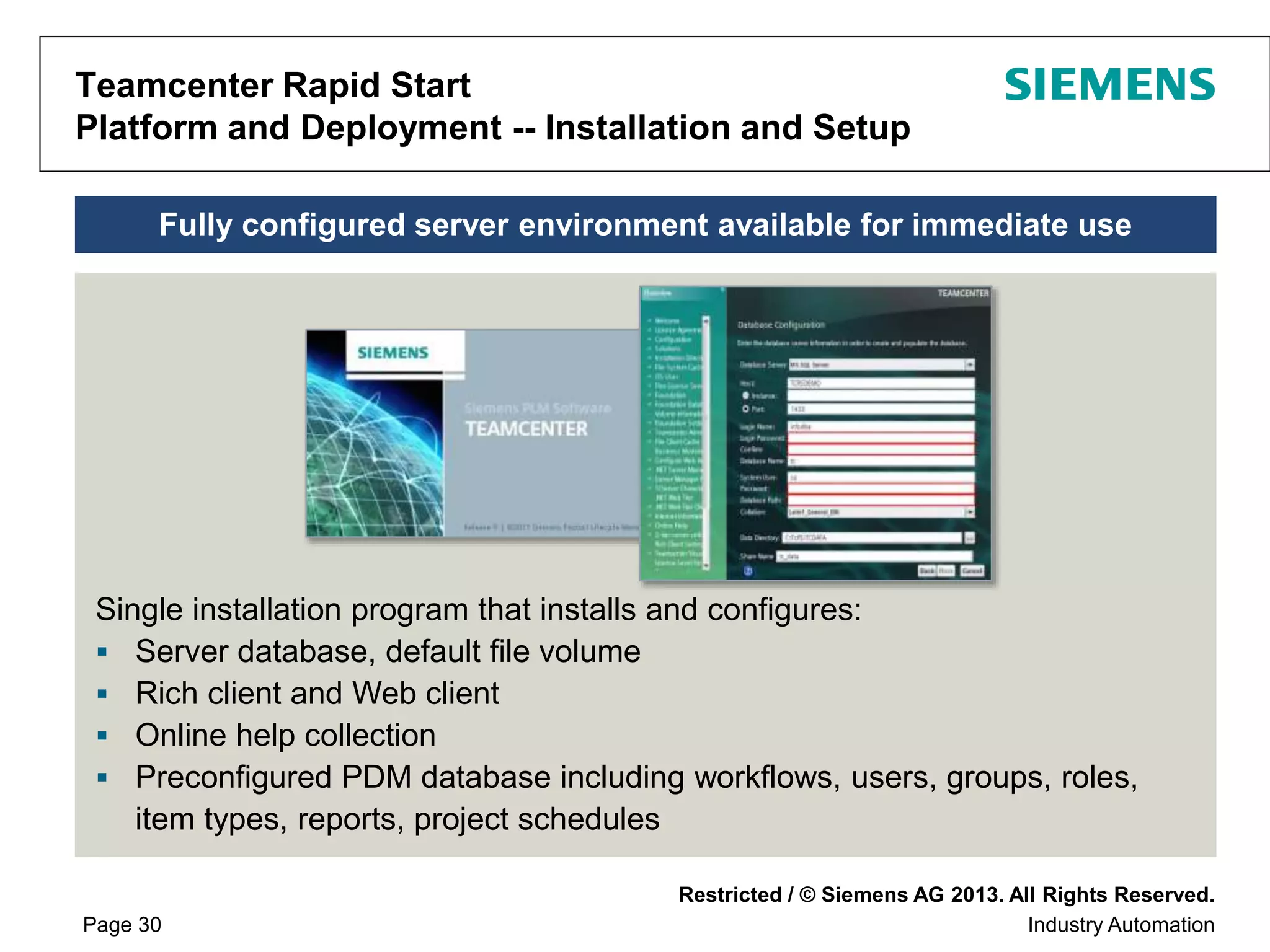 Teamcenter rapid start capabilities and licensing tech transfer | PPTX