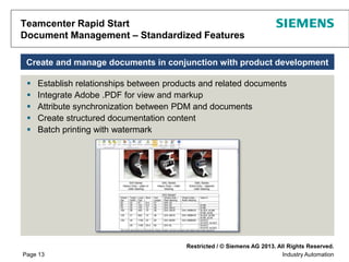 Teamcenter rapid start capabilities and licensing tech transfer | PPTX