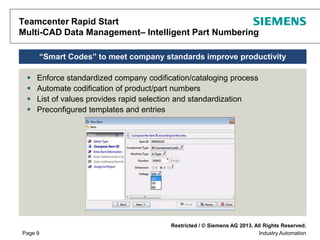 Teamcenter rapid start capabilities and licensing tech transfer | PPTX