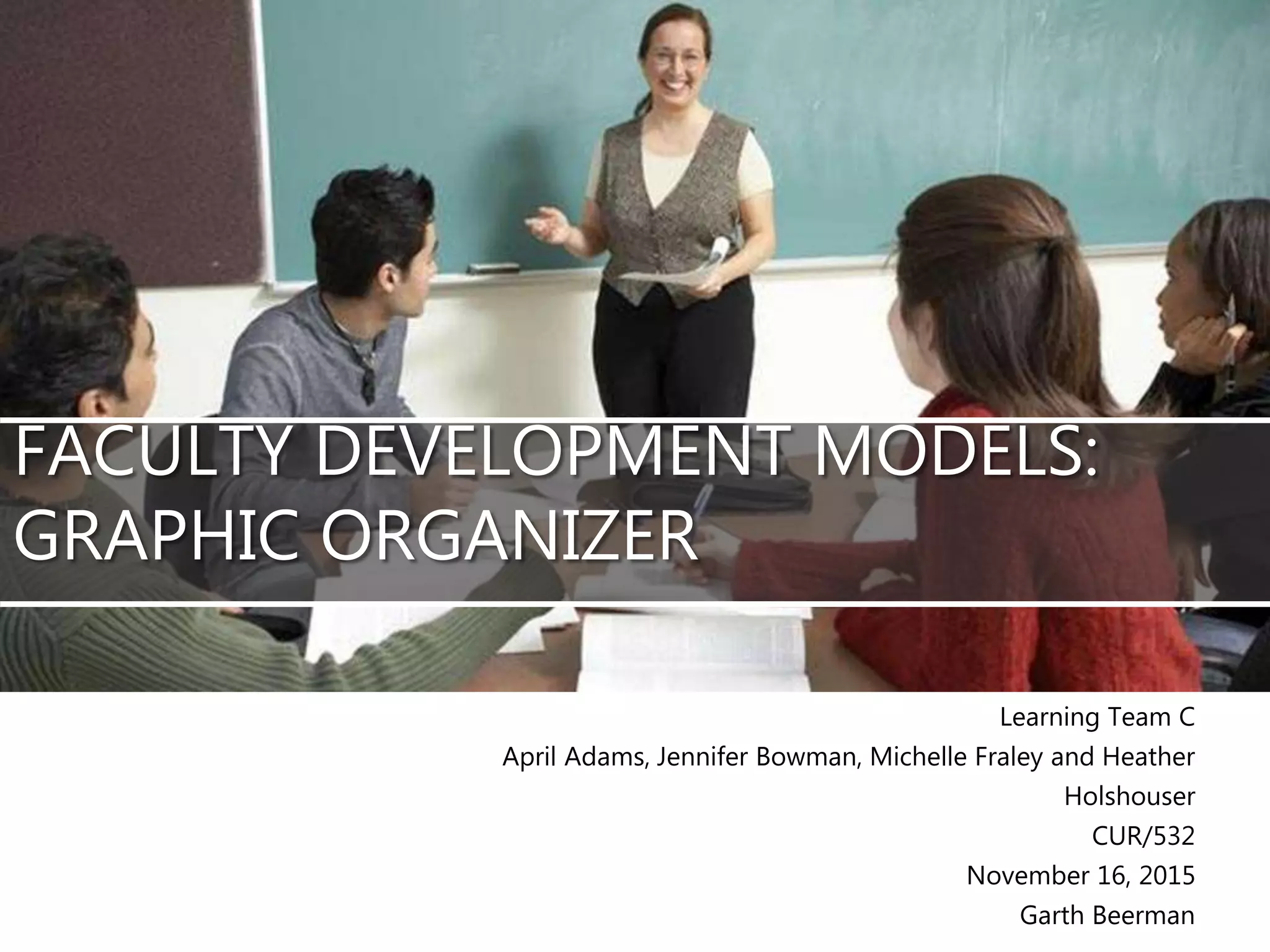 Learning Team C - Faculty Development Models: Graphic Organizer | PPTX