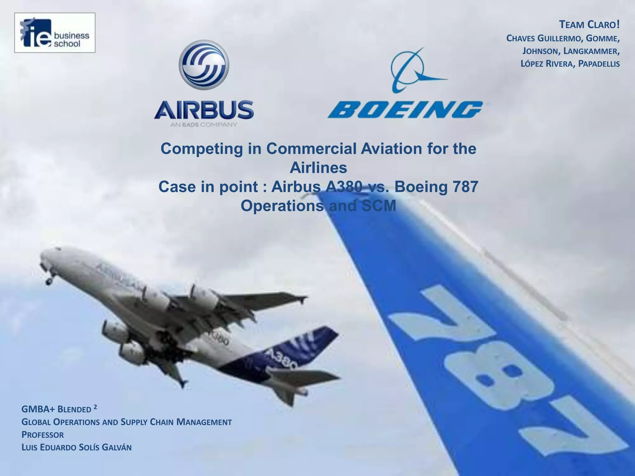 Global Operations and Supply Chain Management: Airbus vs. Boeing Final ...