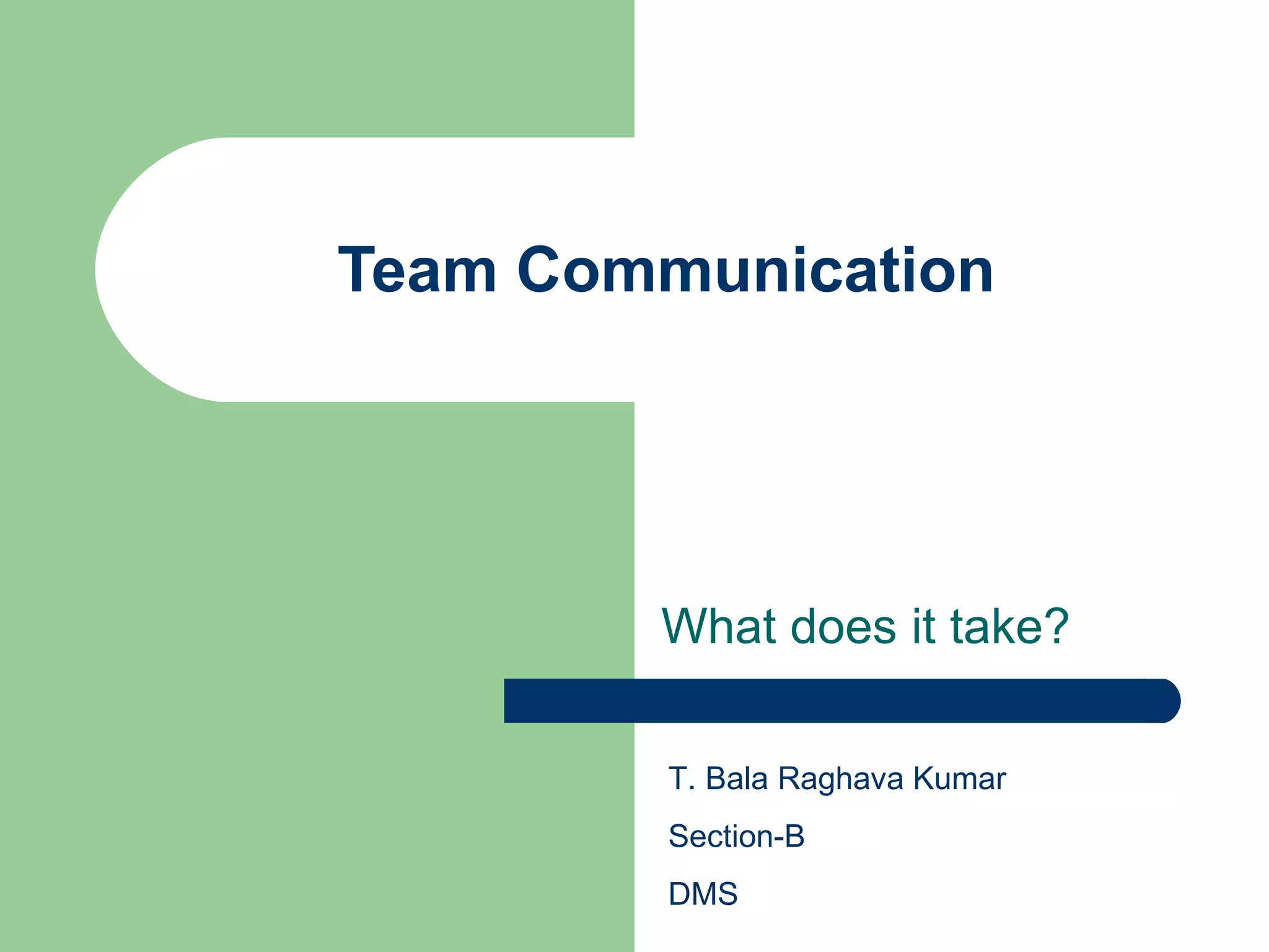 Team Communication | PPT