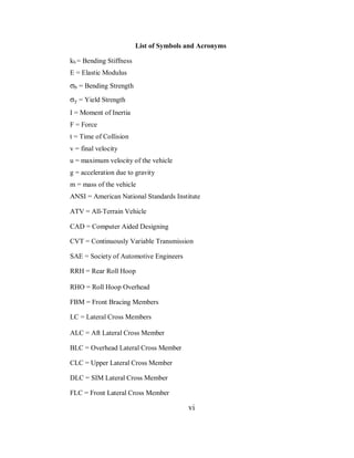 design and analysis of an All Terrain Vehicle | PDF