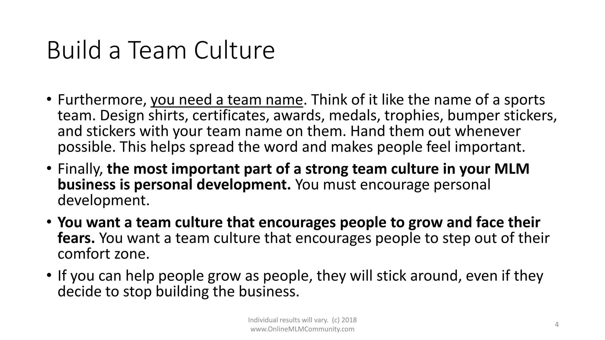 How to Create a Winning MLM Team Culture | PPTX