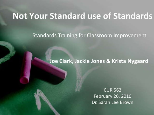 Understanding Standards | PPT