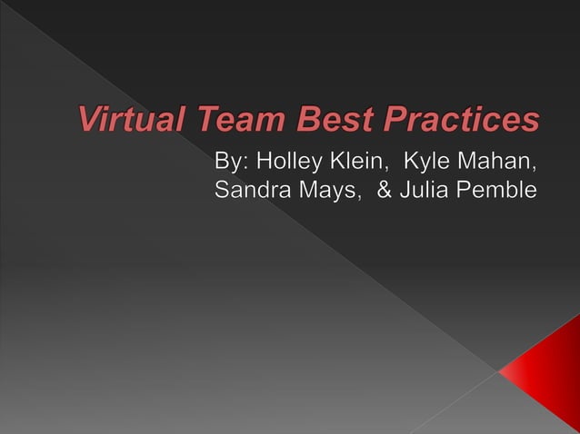Virtual Team Best Practices | PPT