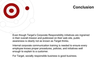 TARGET_Social & Corporate Responsibility | PPT