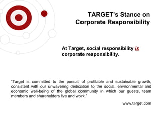 TARGET_Social & Corporate Responsibility | PPT