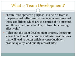 Team Development plan with new ideas.ppt