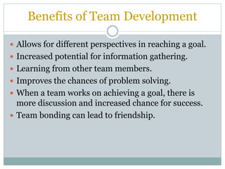 Team Development plan with new ideas.ppt