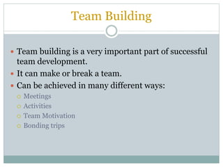 Team Development plan with new ideas.ppt