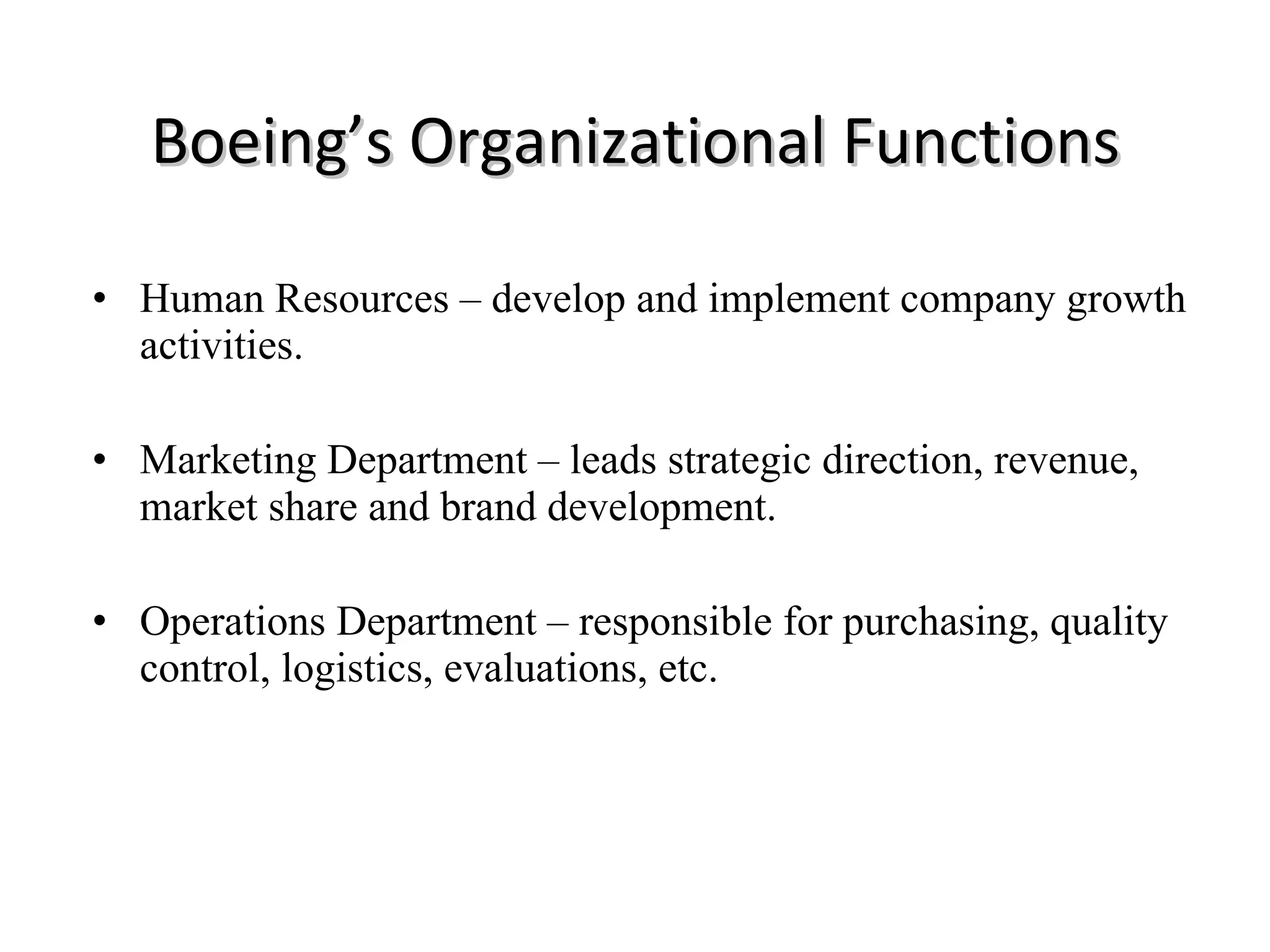 Boeing Organizational Structure | PPT