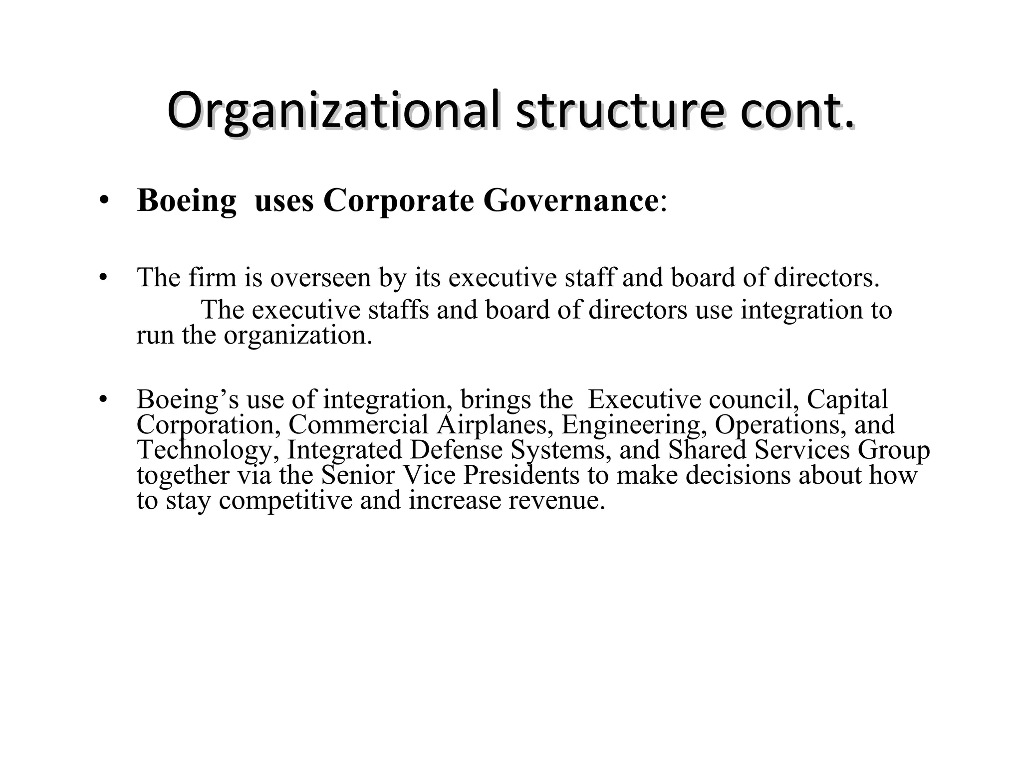 Boeing Organizational Structure | PPT