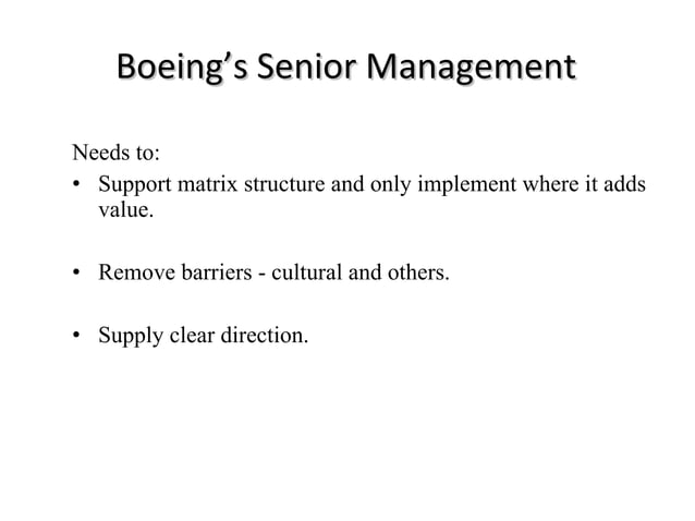 Boeing Organizational Structure | PPT | Large Business | Business