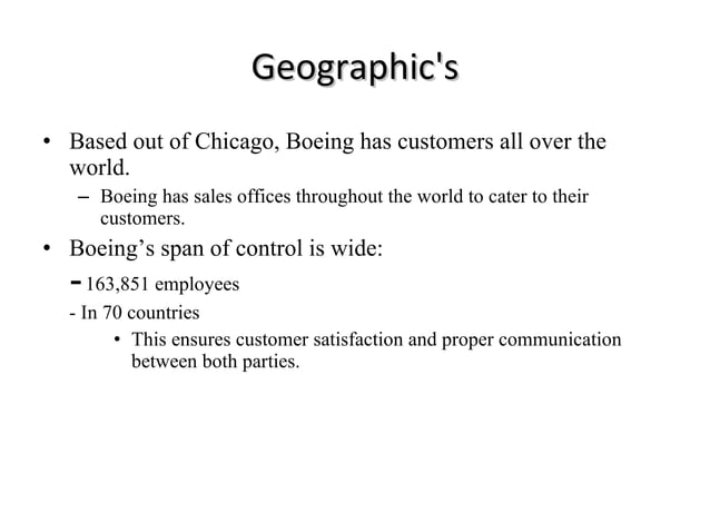 Boeing Organizational Structure | PPT | Large Business | Business