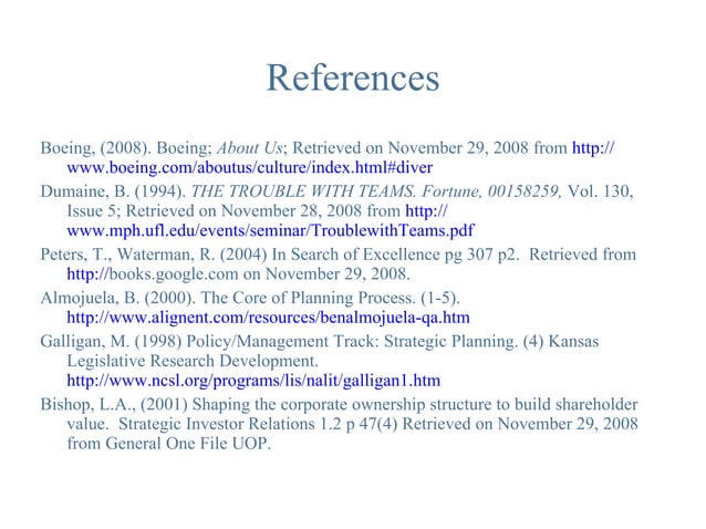 Boeing Organizational Structure | PPT | Large Business | Business