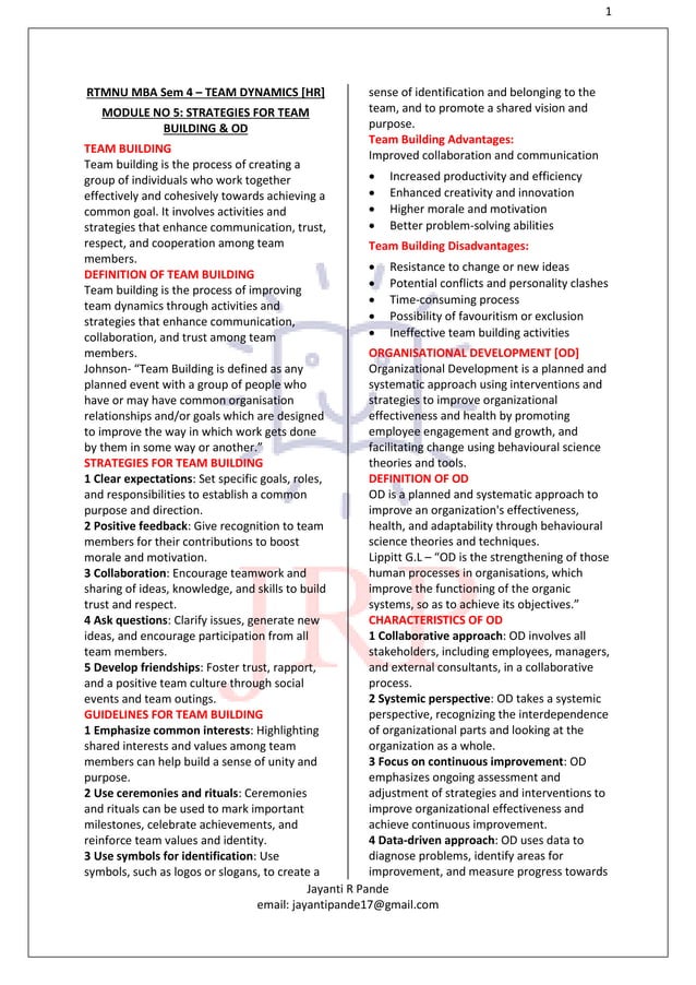 Team Dynamics Mod 5 Summary.pdf
