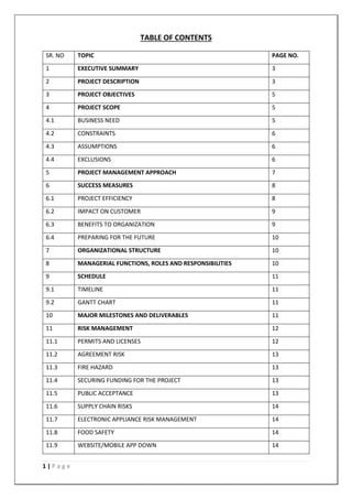 Project Management Report | PDF | Business | Business and Finance