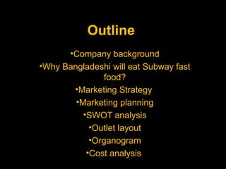 Subway Fast food shop | PPT