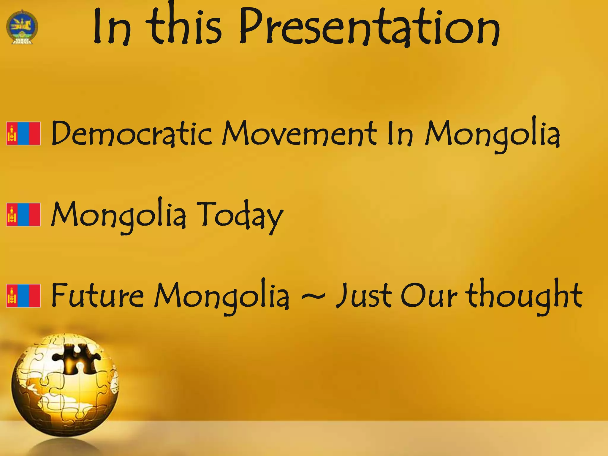 Mongolian History~After Democracy | PPTX