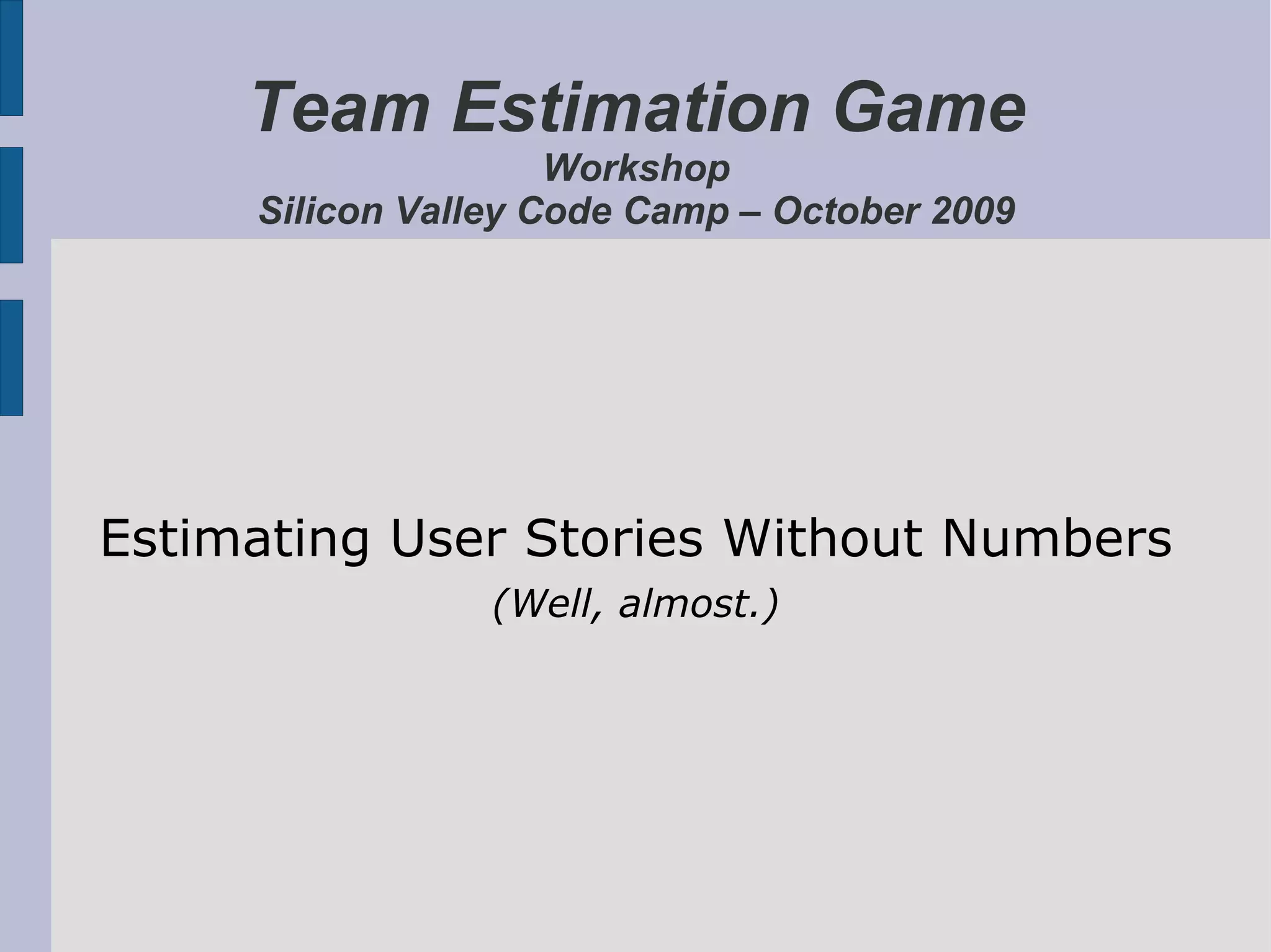 Team Estimation Game | ODP | Computer Software and Applications | Computing