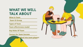 A specialized and modified presentation on Group vs team | PPT