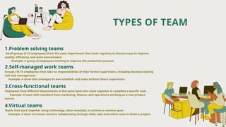 A specialized and modified presentation on Group vs team | PPT