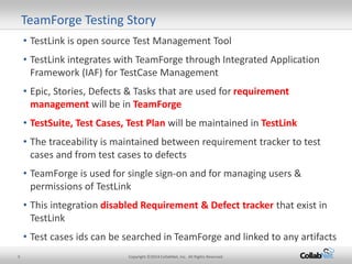 Team forge Test Management with TestLink | PPTX
