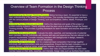 Team Formation in Design Thinking, It's Importance and Challenges | PPTX