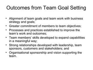 Team Goal Setting Workshop | PPT