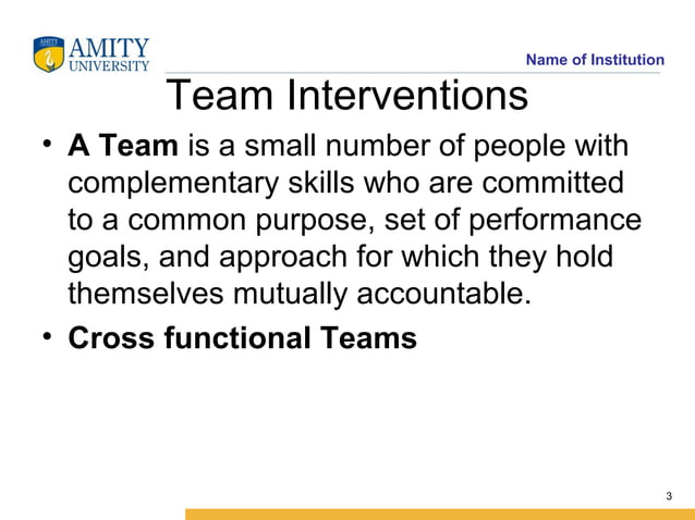 Team & group interventions | PPT