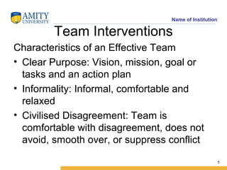 Team & group interventions | PPT