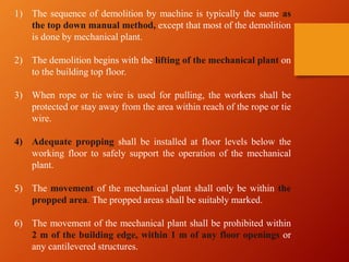 demolition techniques | PPTX
